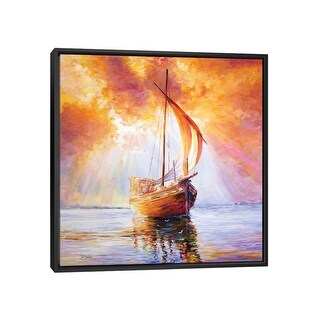 iCanvas "Sailing The Seas Of Poetry & Life" by Leon Devenice Framed Canvas Print - Bed Bath ...